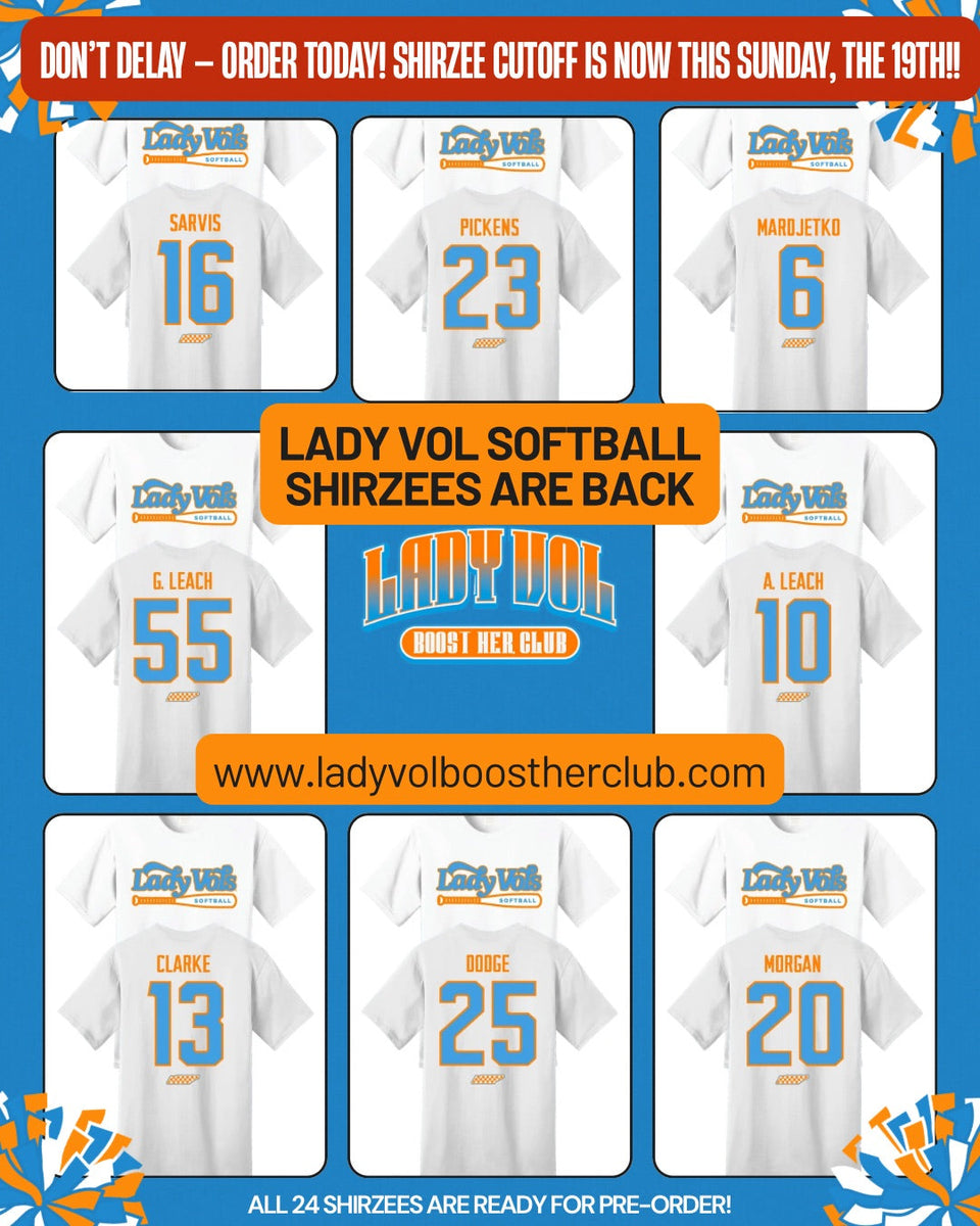 NEW! 2025/26 Tennessee Lady Vol Softball Shirzee T-Shirt- PRE-ORDER ...