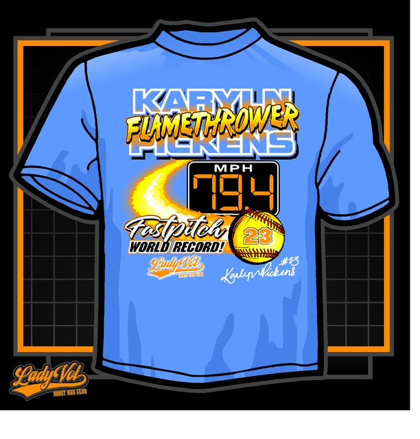* HOT! Lady Vols Karlyn Pickens "FLAMETHROWER" 79.4 Mph T-Shirt- – lady ...